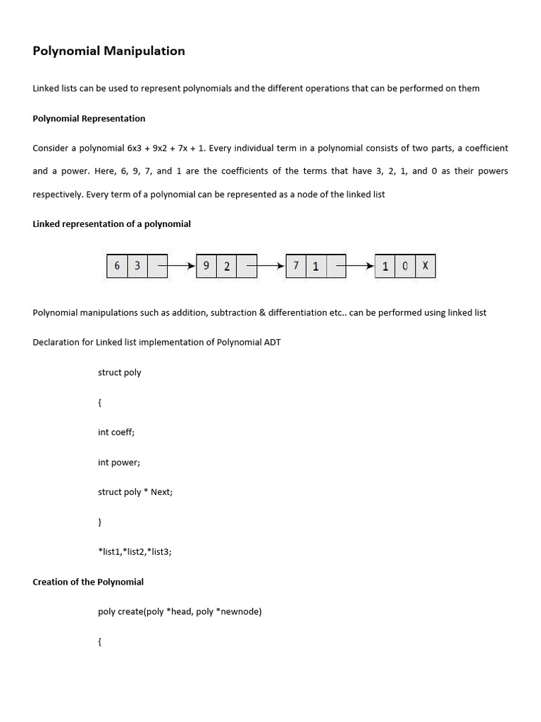 Application of List | PDF | Polynomial | Algebra