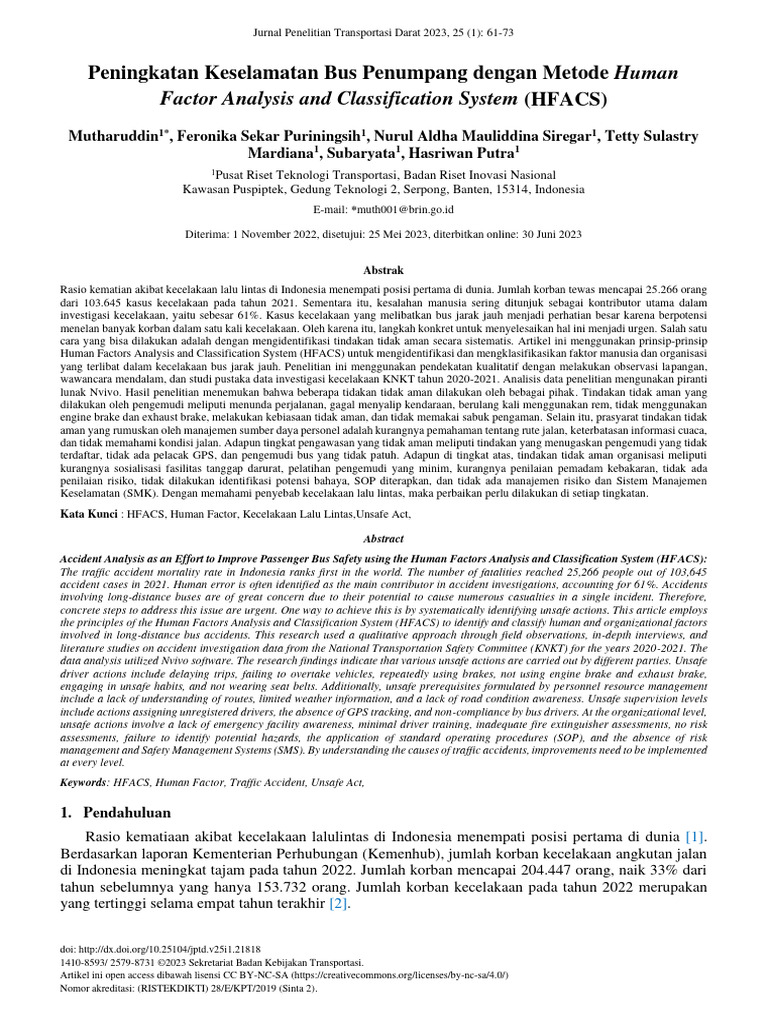 Peningkatan Keselamatan Bus Penumpang Dengan Metod | PDF