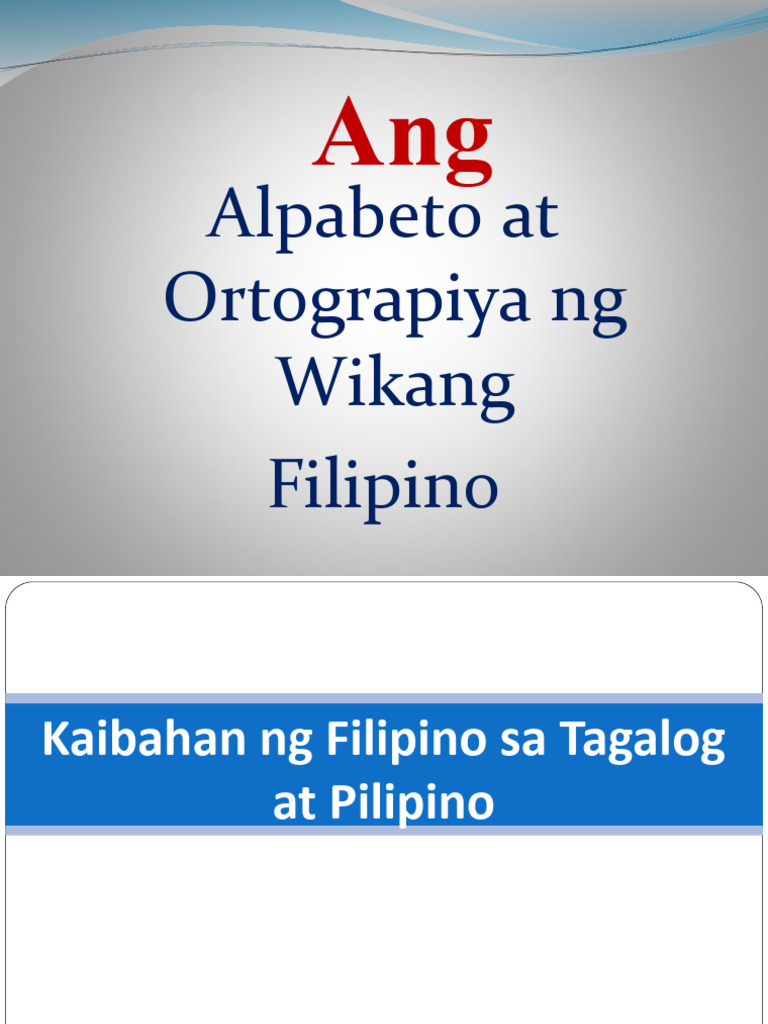 Gabay Sa Ortograpiya NG Wikang Filipino5 | PDF