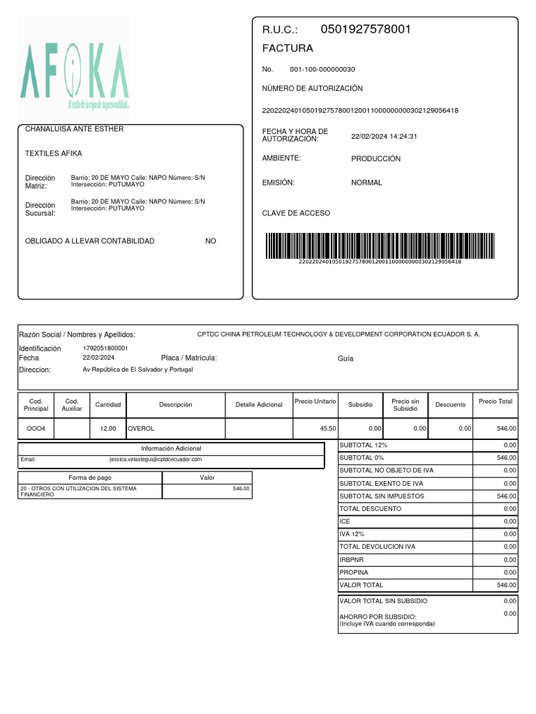 CPTDC China Petroleum Technology & Development Corporation Ecuador S. A ...