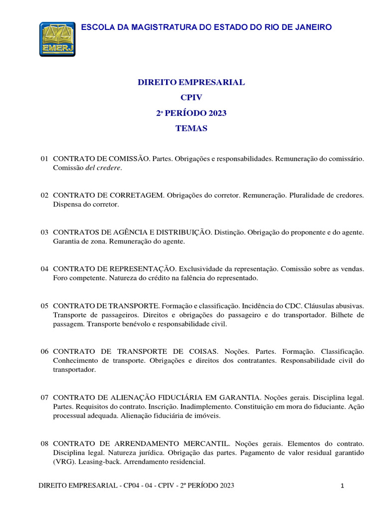 Cláusula del Credere em Contratos de Comissão | PDF | Indenização ...