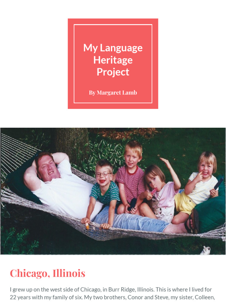 Language Heritage Project | PDF | Grandparent | Accent (Sociolinguistics)