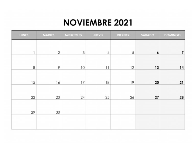 Calendario Nov | PDF