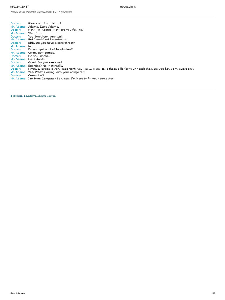 Doctor Visit Turns into Tech Support | PDF