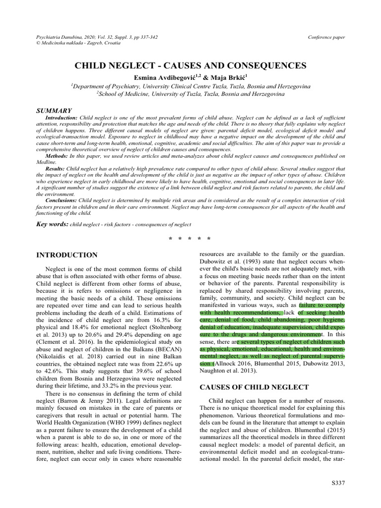 Child Neglect & Consequences | PDF | Child Neglect | Child Abuse