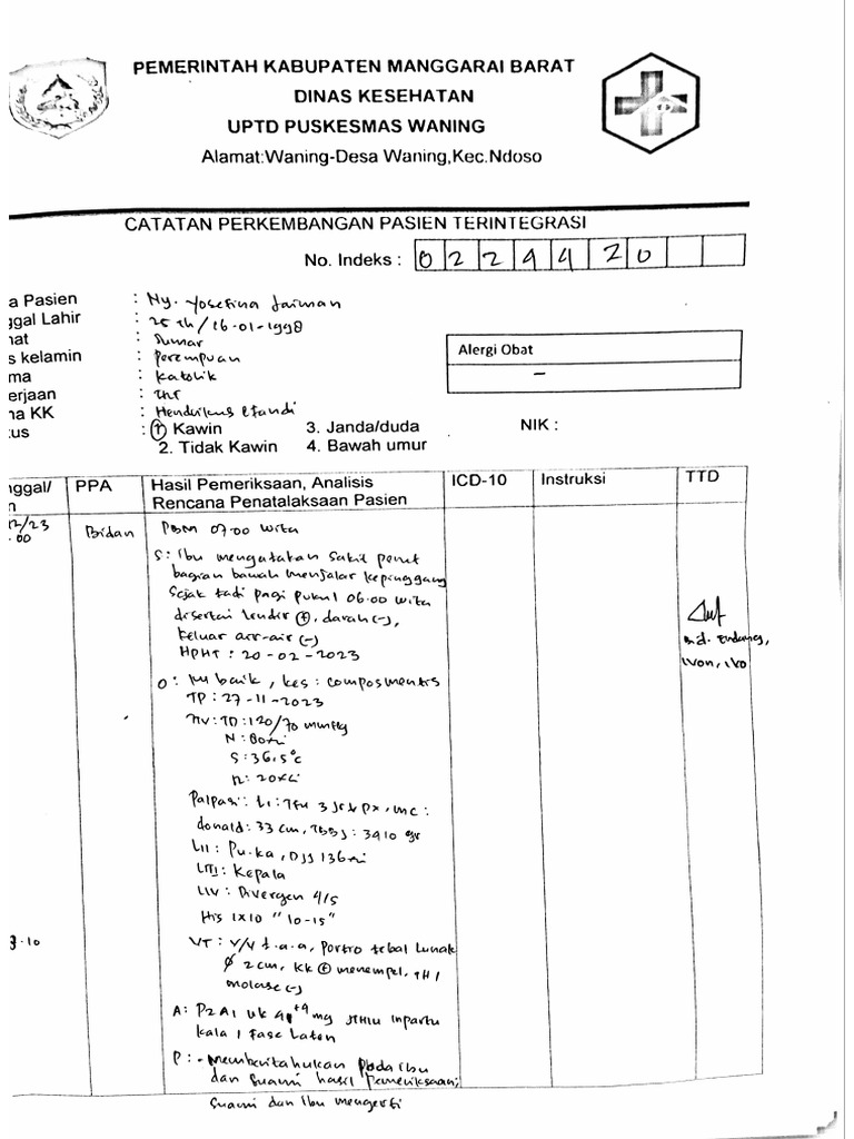 Dokumen CPPT DAN RESUME | PDF