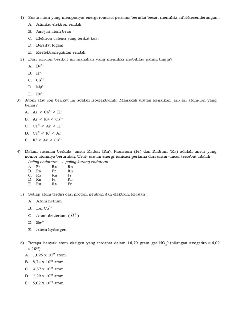 Soal-Soal Olimpiade Kimia | PDF