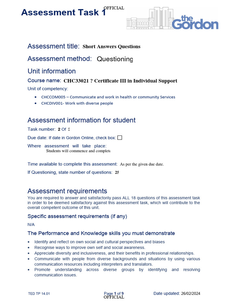 Chc33021 Chccom005 Chcdiv001 Cluster At2of 3 | PDF | Plagiarism | Discrimination