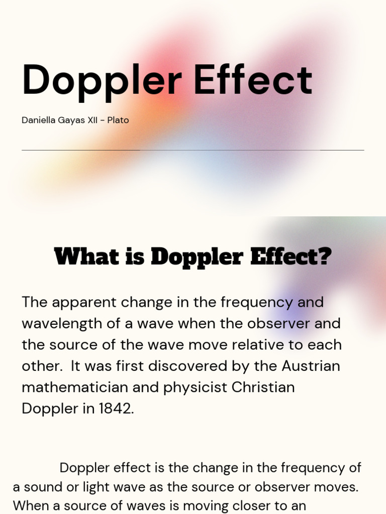 Doppler Effect | PDF | Science & Mathematics