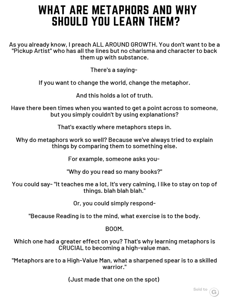 PDF - Metaphors That Make You Memorable | PDF