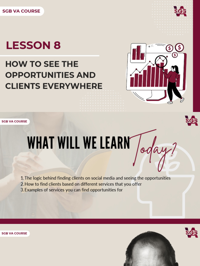 Lesson 8 - How To See The Opportunities and Clients Everywhere | PDF ...