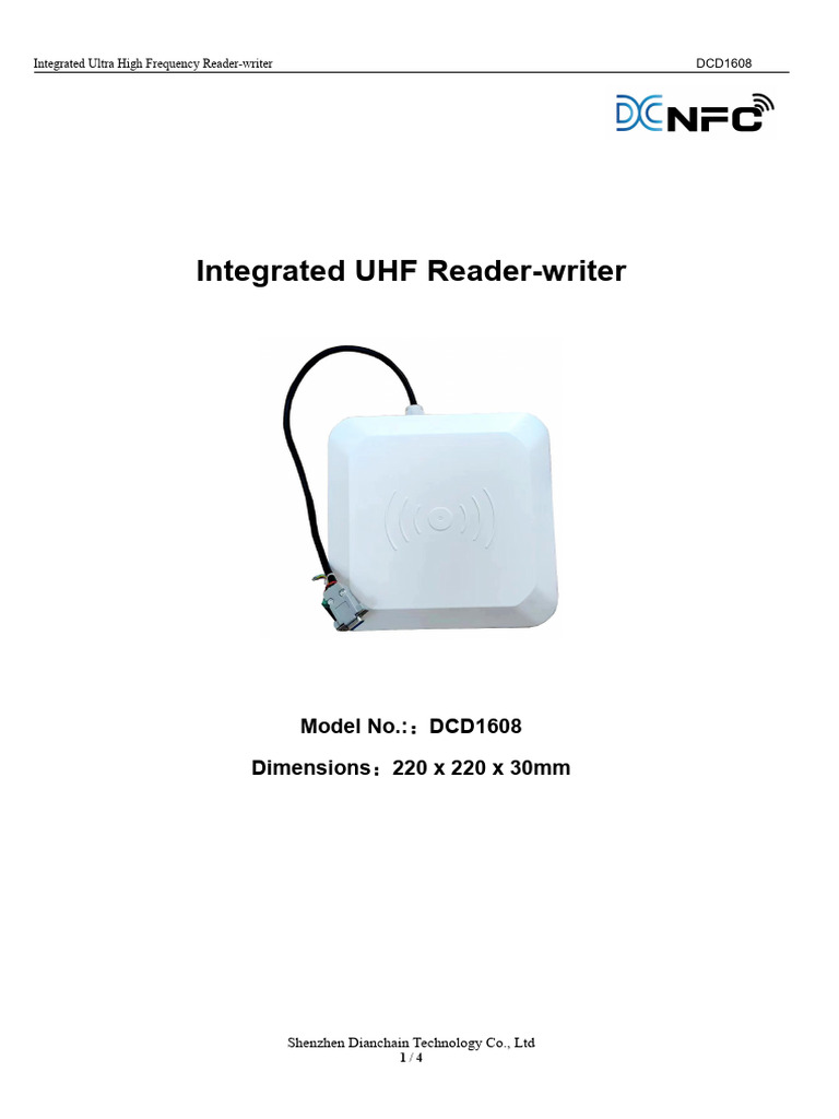 DC1608 Integrated Long Read Distance Reader-Writer 2024-2-21 | PDF ...