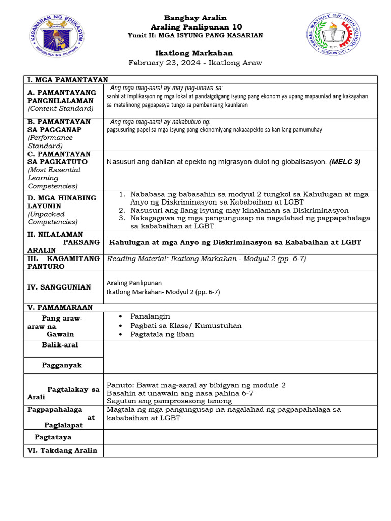 DLP G10 Catch Up Friday Feb 23 2024 | PDF