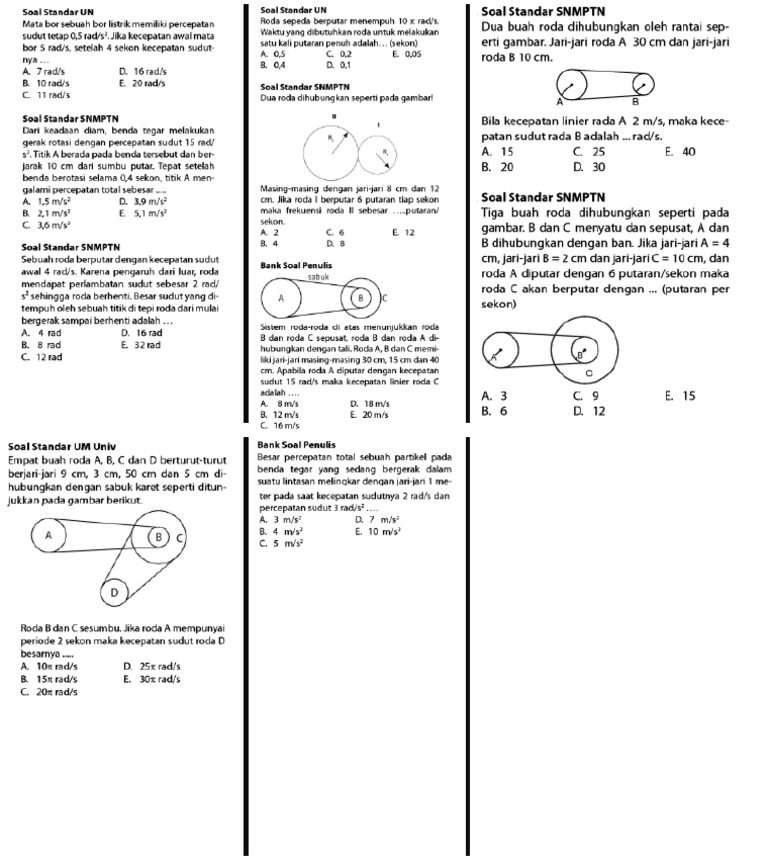 Latihan-Latihan Soal Gerak Melingkar | PDF