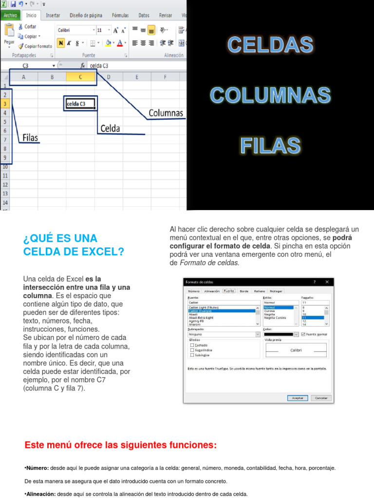 Computacion Celdas | PDF | Microsoft Excel | Ventana (informática)