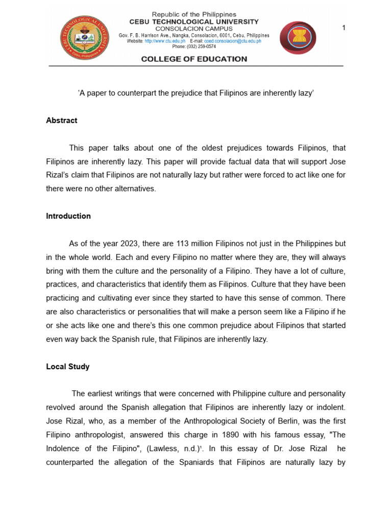 Preglo, Diane - Publishable Paper | Download Free PDF | Philippines ...