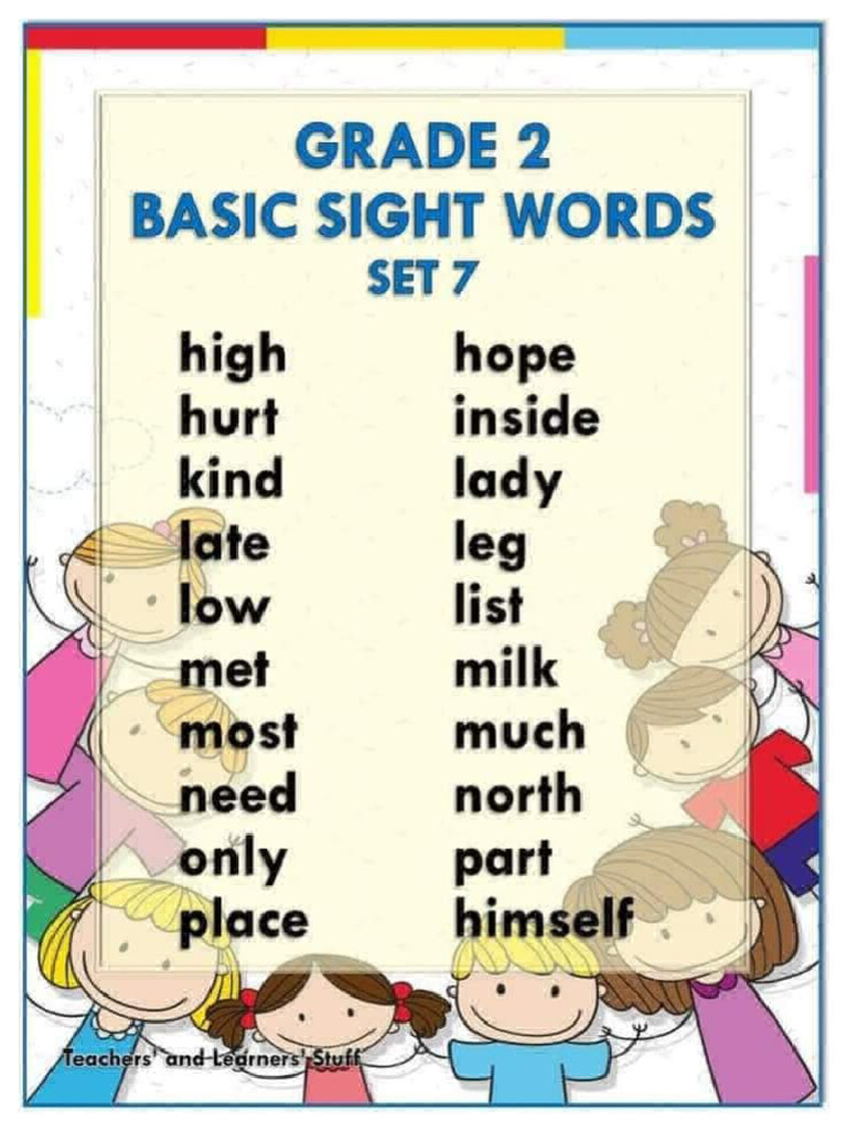 Basic Sight Words Grade 2 | PDF