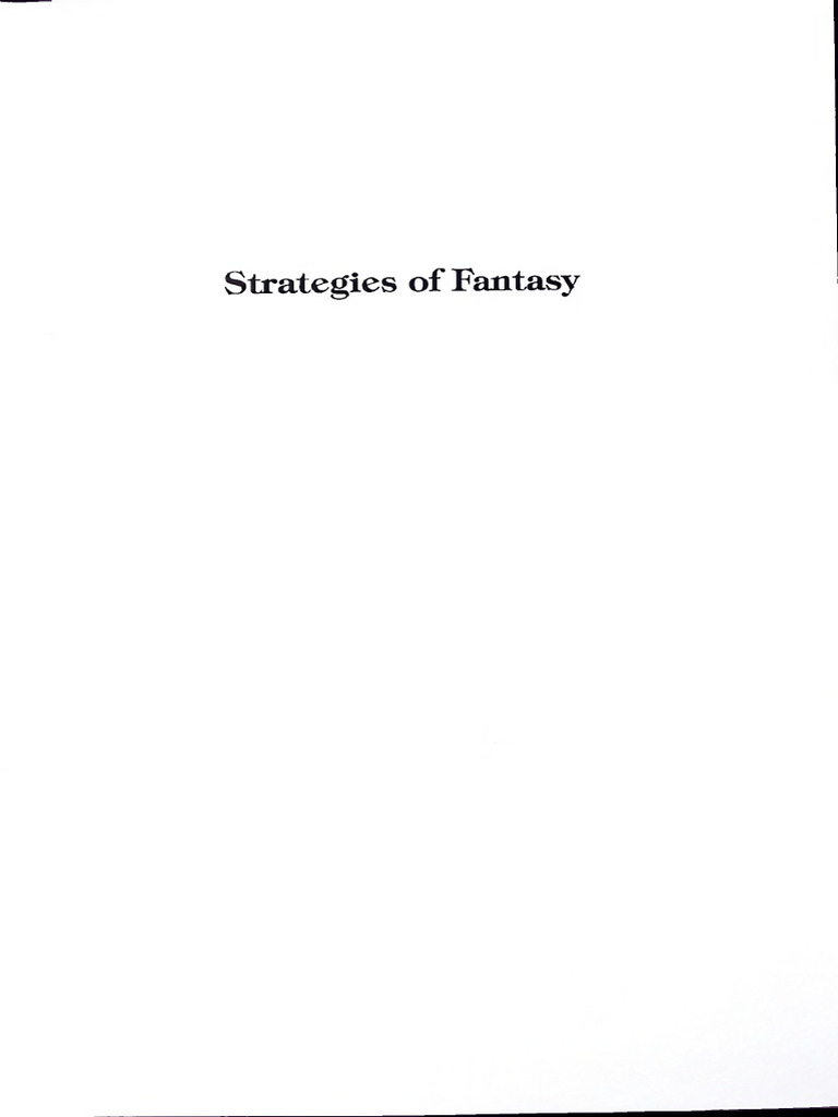 Strategies of Fantasy (Attebery, Brian) (Z-Library) | PDF | Fantasy ...