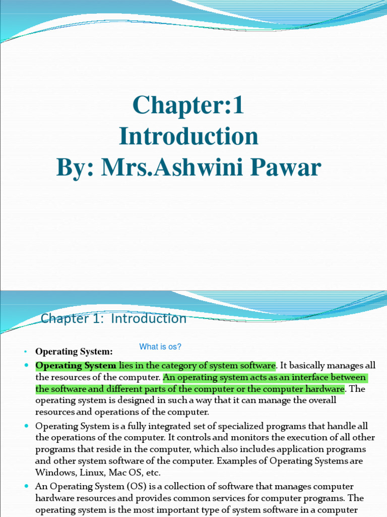 Chapter 1introduction Pdf Kernel Operating System Operating System