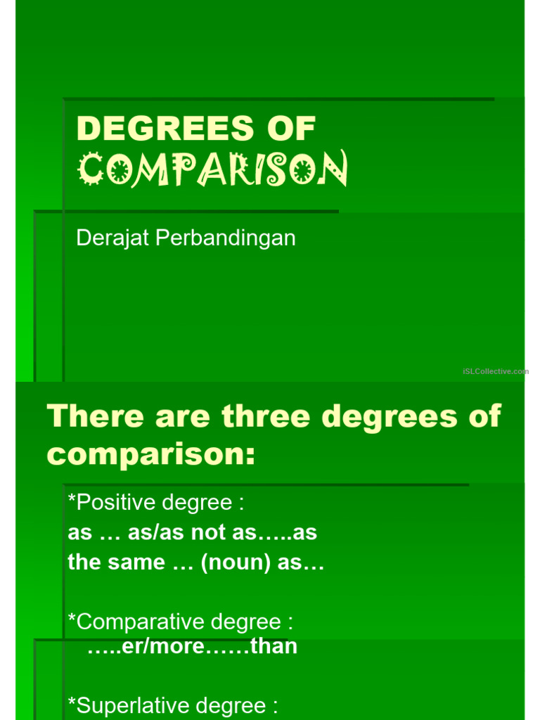 Degrees of Comparison | PDF