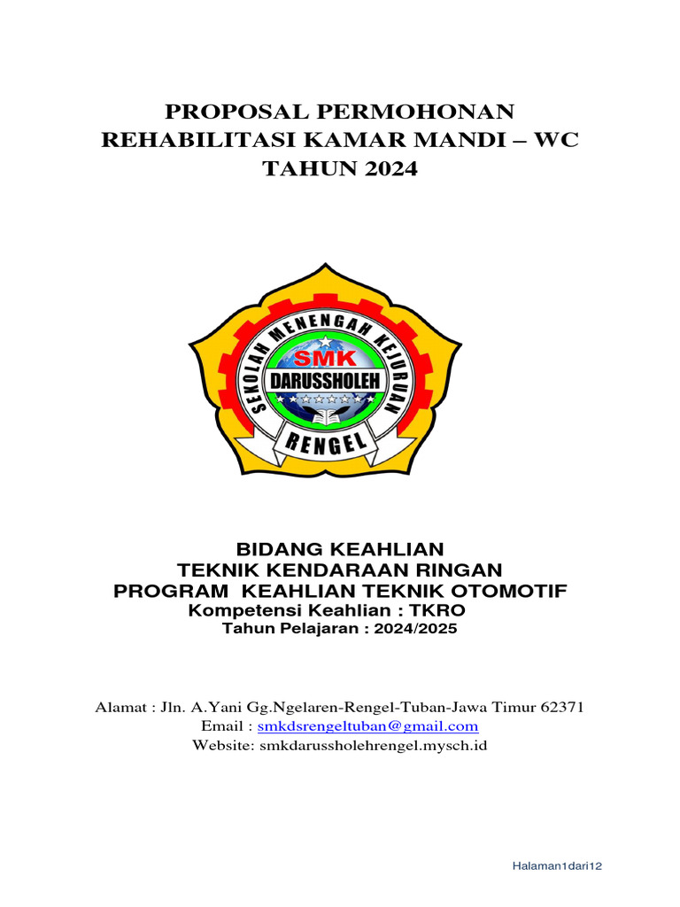 Proposal Rekapitulasi Kamar Mandi | PDF