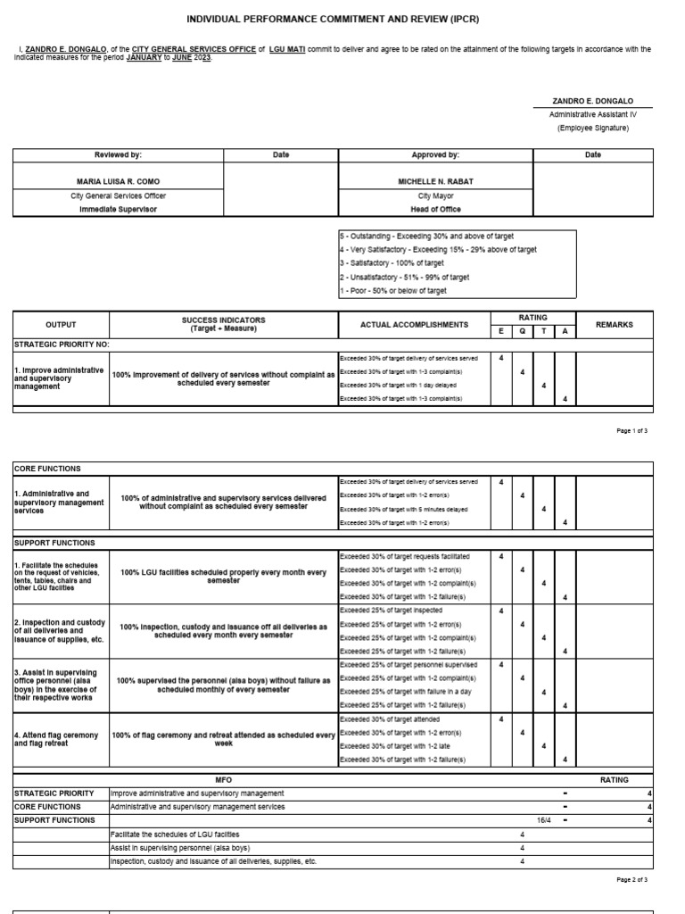 Dongalo, Zandro Jan To Jun 2023 | PDF