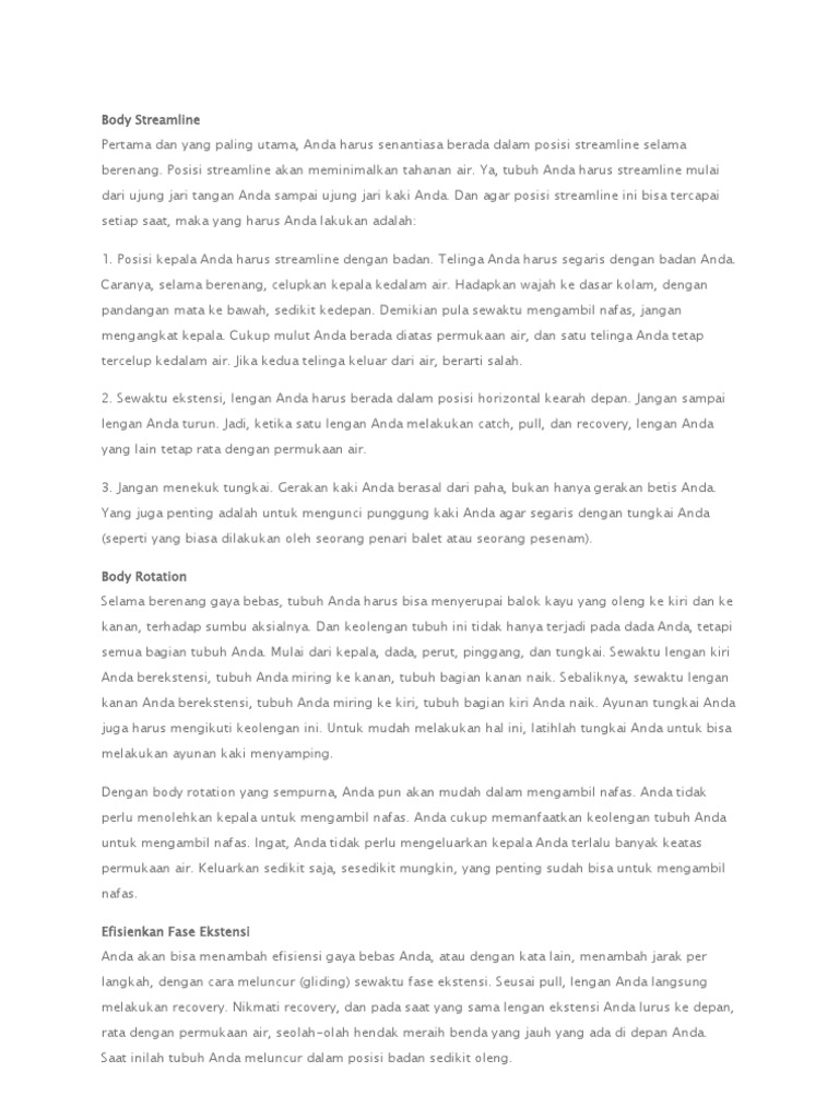 Body Streamline | PDF