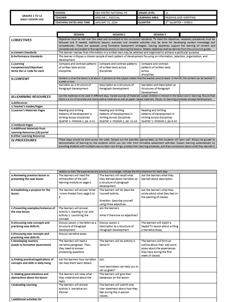 I Objectives | PDF | Learning | Cognition