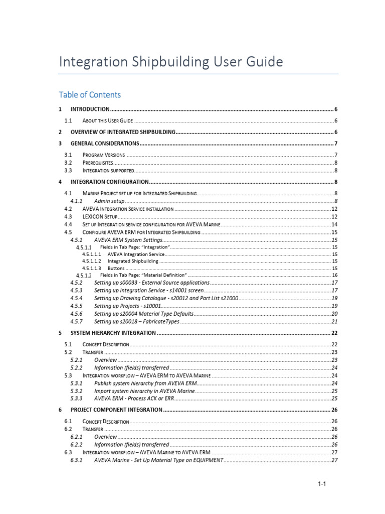 Integration Shipbuilding User Guide | PDF | Workflow | Information