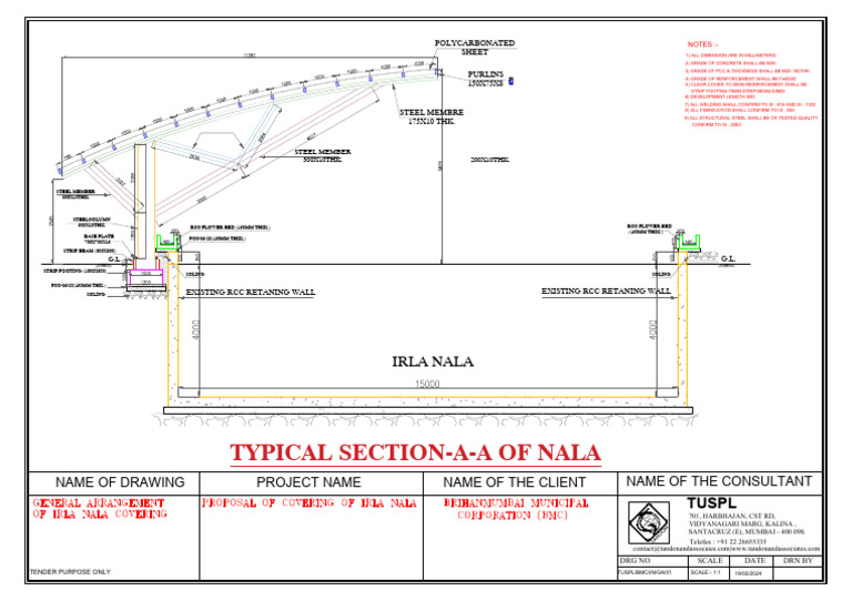 Irla Nala - Section-A-A | PDF | Materials | Architecture