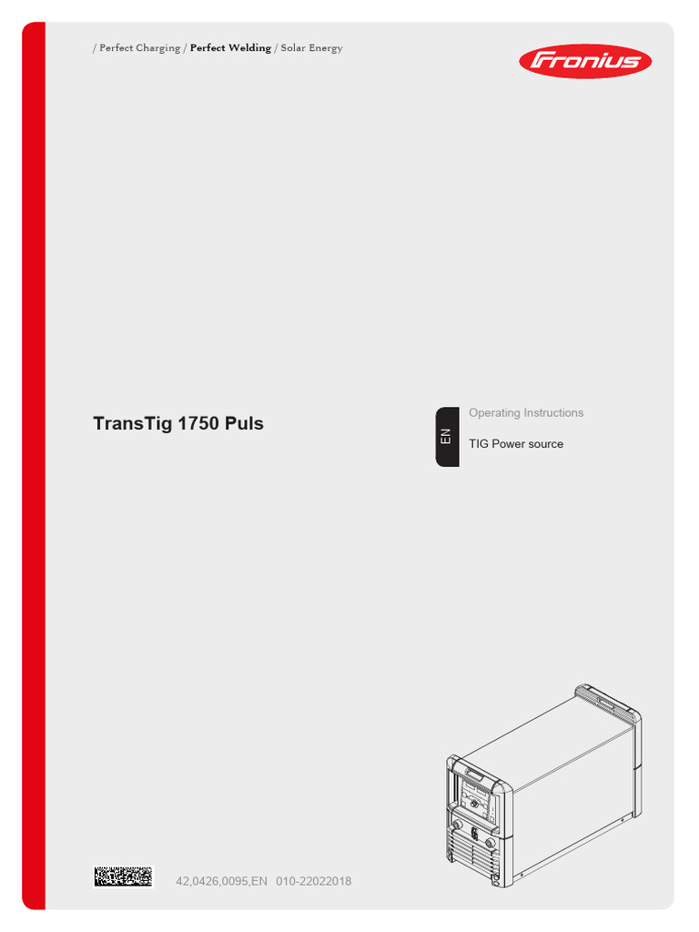 Fronius TransTig 1750 Operating Instructions | PDF | Construction | Welding