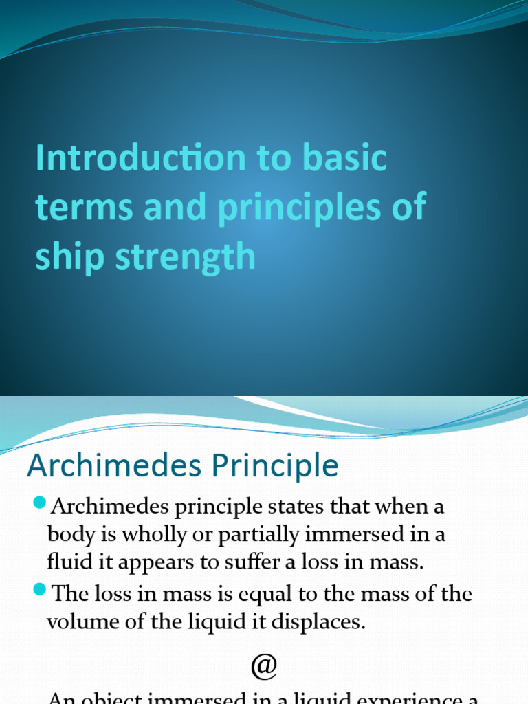 Ship Strength Principles and Terms | PDF | Science & Mathematics | History