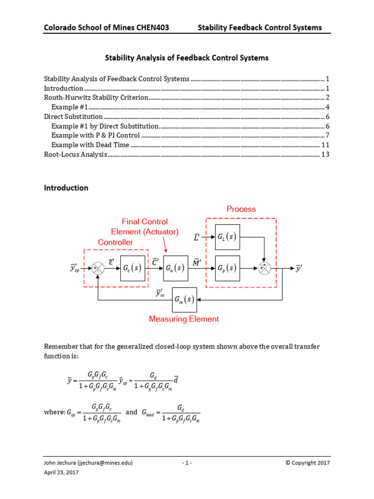 13 Stability | PDF | Control Theory | Mathematical Concepts