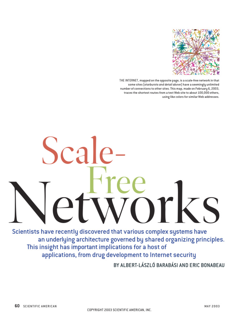 Albert-László Barabási & Eric Bonabeau, Scale-Free Networks | PDF