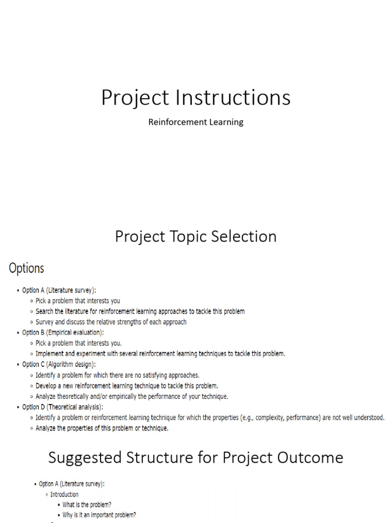 Project Instructions | PDF