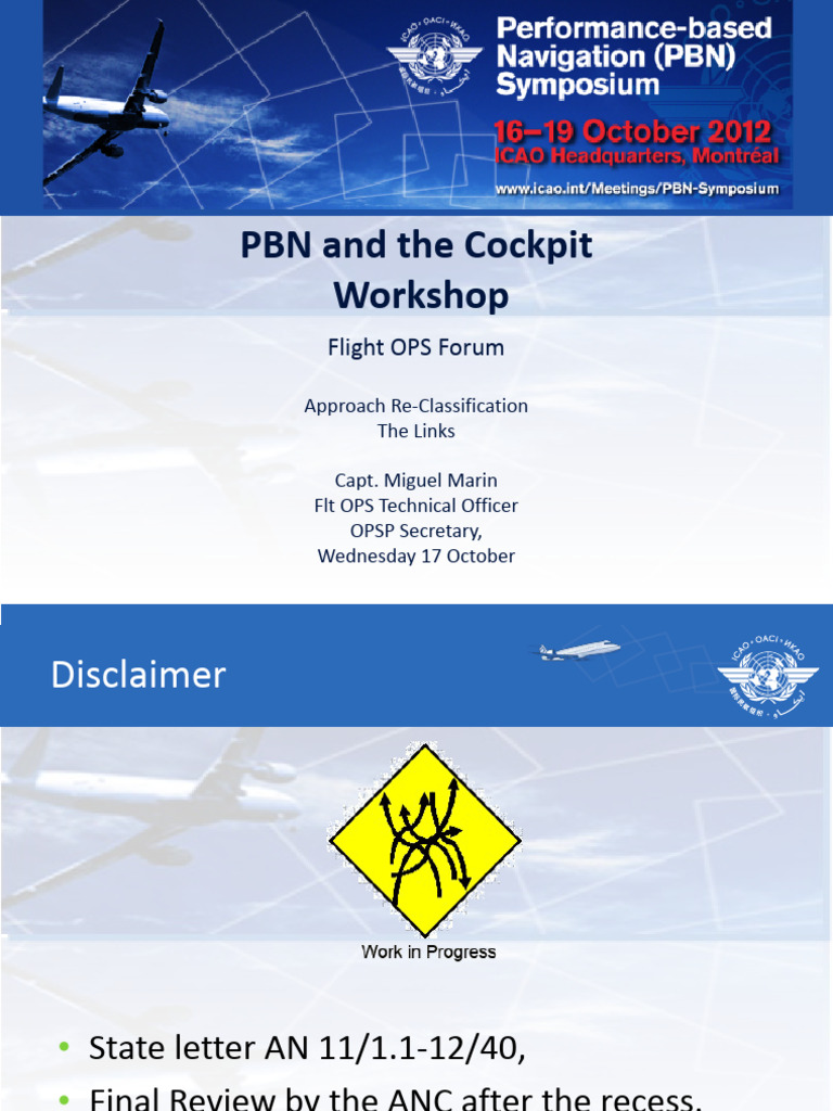 PBN Symposium - Flight Ops Workshop Approach Classification | PDF