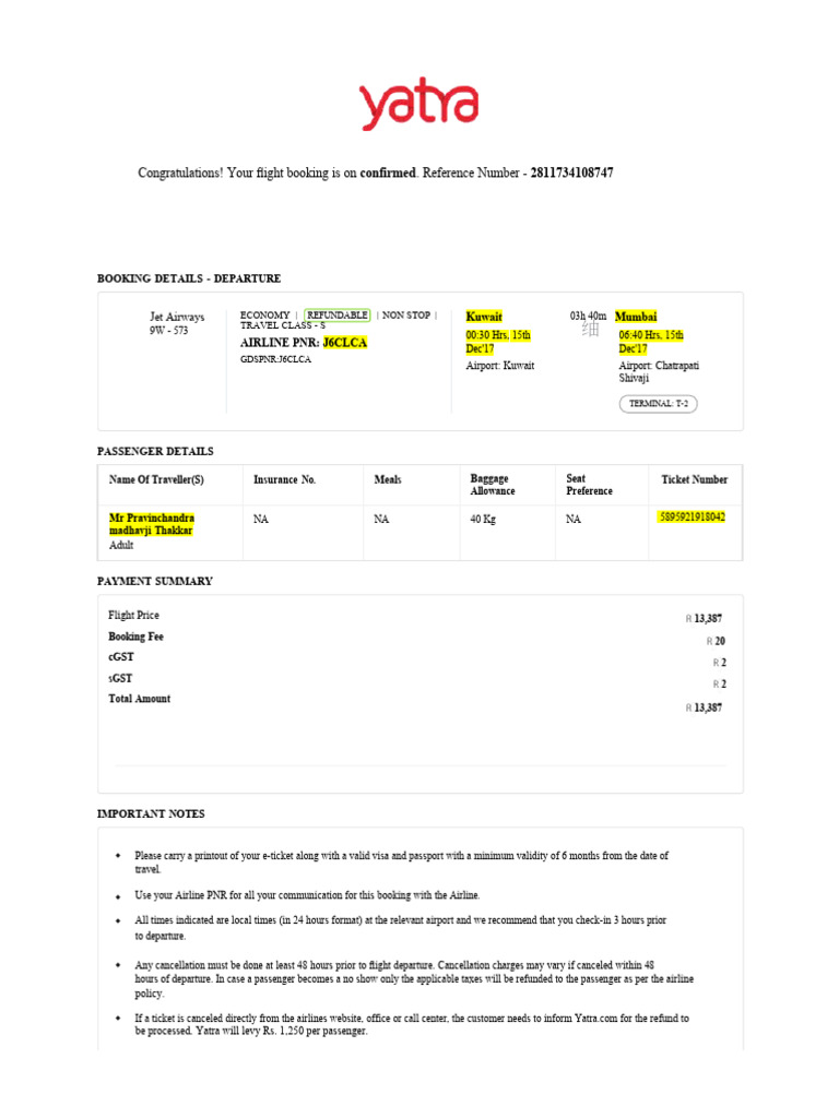 Yatra | PDF | Airlines | Aviation