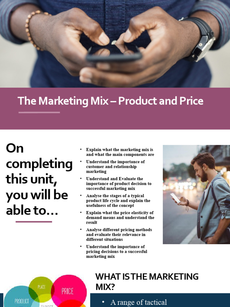 The Marketing Mix - Product and Place | PDF | Marketing | Pricing