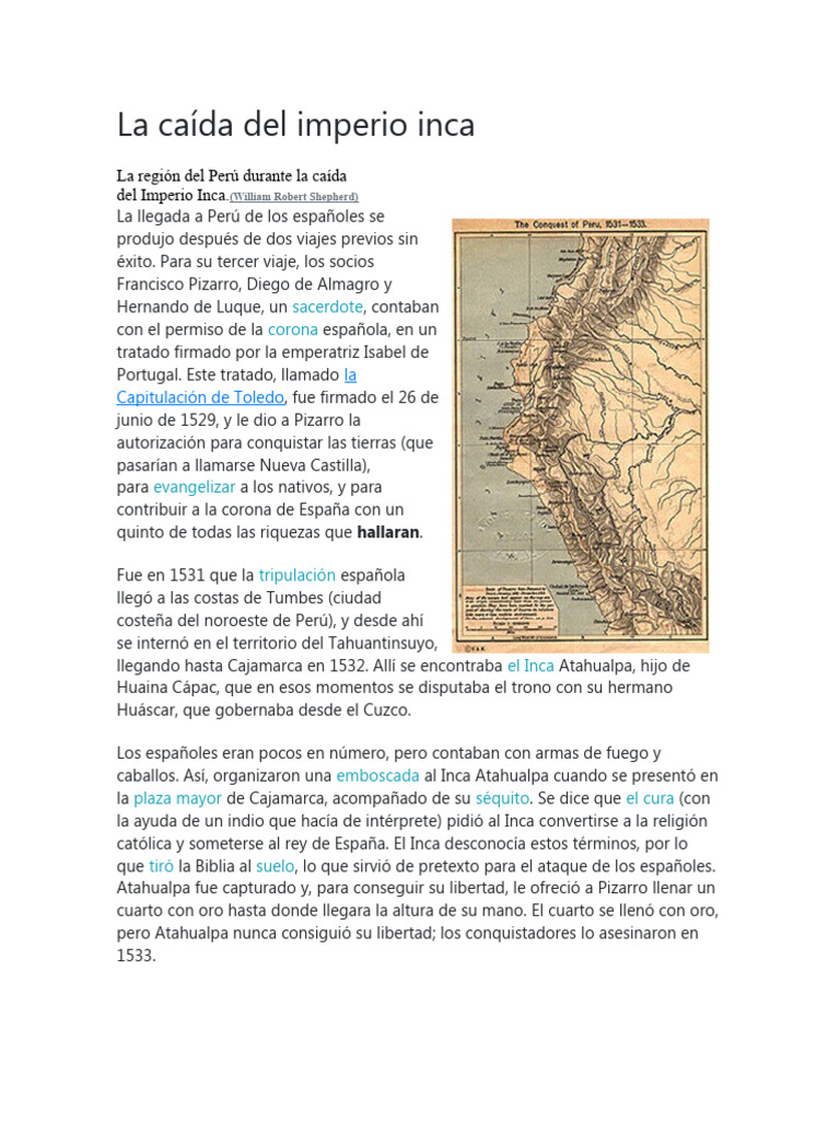 La Caída Del Imperio Inca | PDF | Francisco Pizarro | Imperio Inca