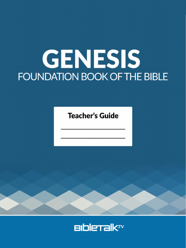 Genesis - Teachers Guide | PDF | Creationism | Genesis Creation Narrative