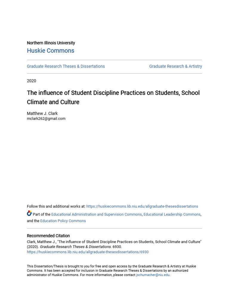 The Influence of Student Discipline Practices On Students School | PDF