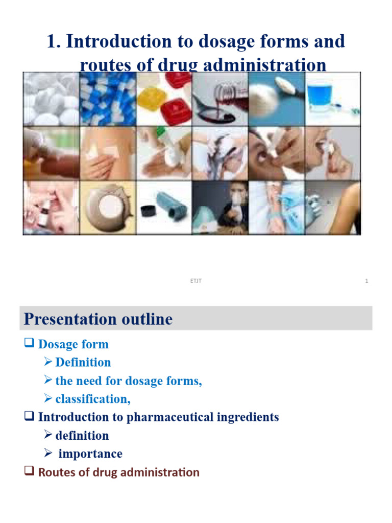 Introduction To Dosage Forms and Routes of Drug Administration-2 | PDF ...