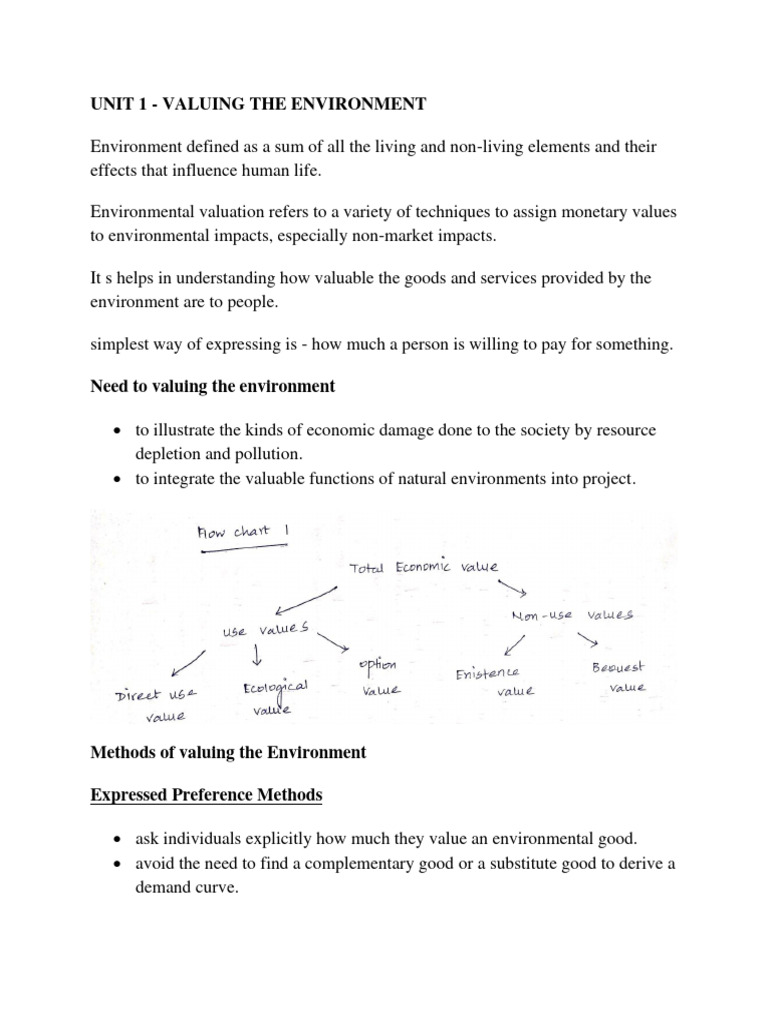 Unit 1 (Full) - Valuing The Environment | PDF | Cost | Demand