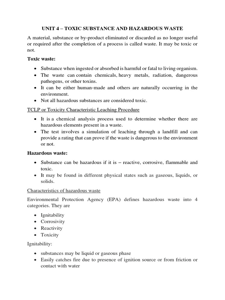 Toxic and Hazardous Waste Overview | PDF | Waste | Greenhouse Effect