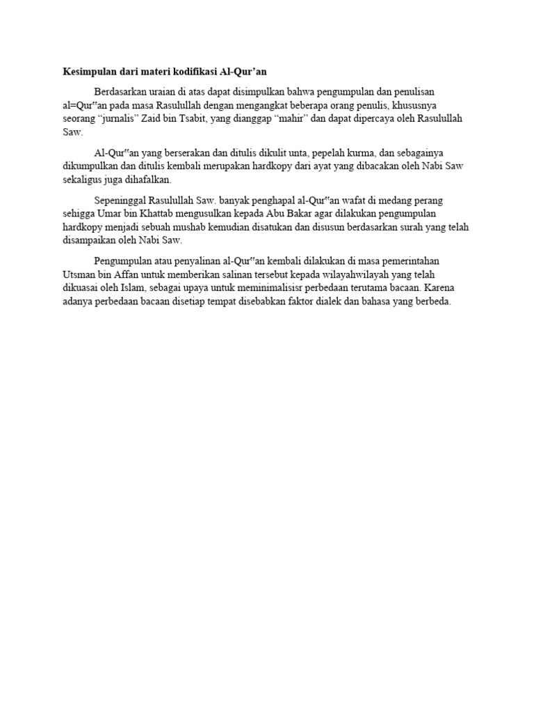 Sedikit Kesimpulan | PDF