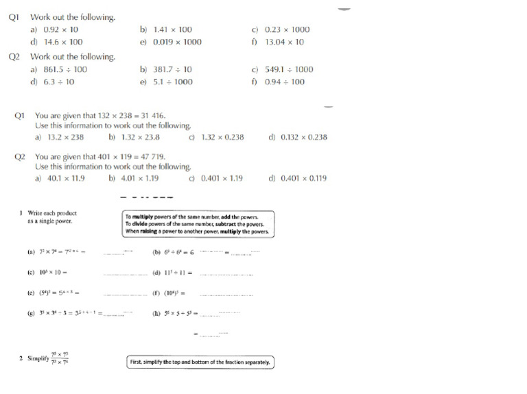 Home Work Year 8 | PDF