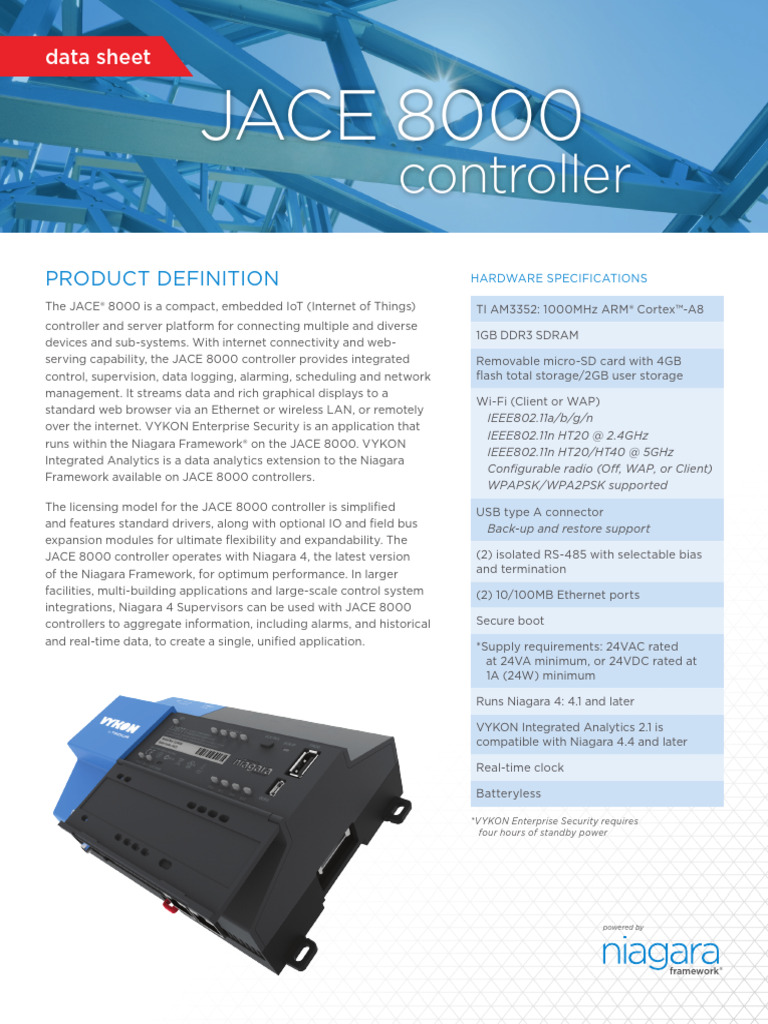 2021 0041VK JACE8000 DataSheet | PDF | Wireless Access Point | Analytics