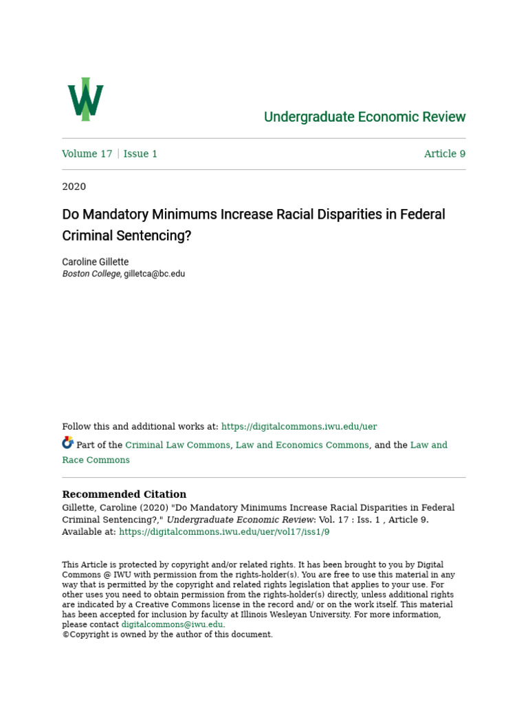 Mandatory Minimums and Racial Disparity | PDF | Mandatory Sentencing ...