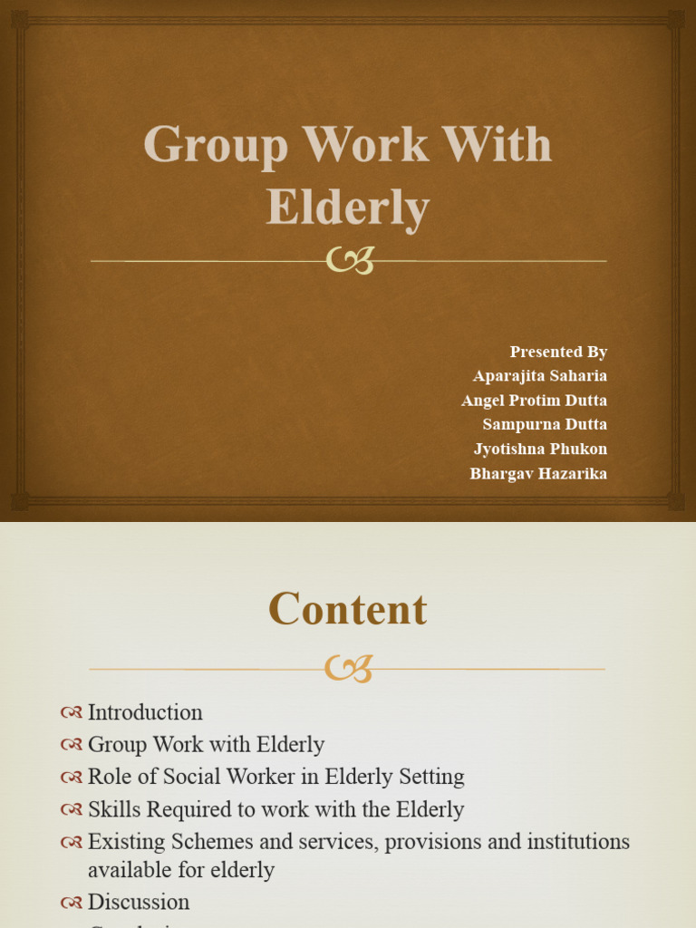 0 - Group Work With Elderly | PDF | Old Age | Gerontology