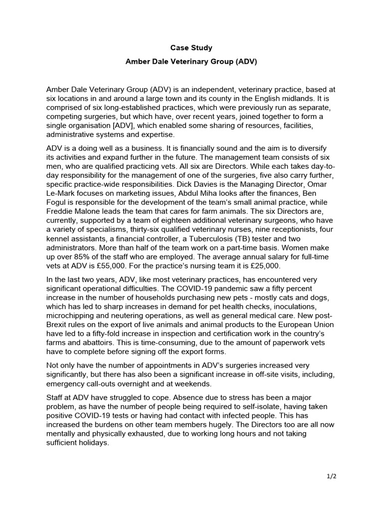 Amber Dale Case Study | PDF | Surgery | Veterinary Medicine